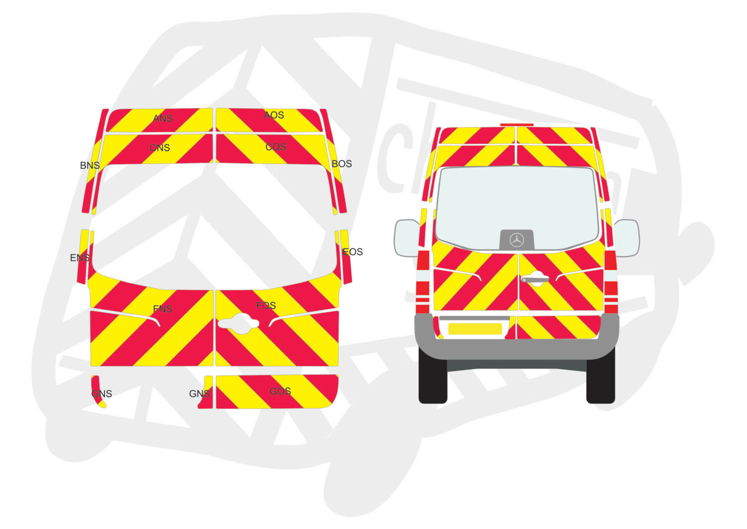 Mercedes Sprinter HR 06-17 Type B Chevron Kit - Chevronshop