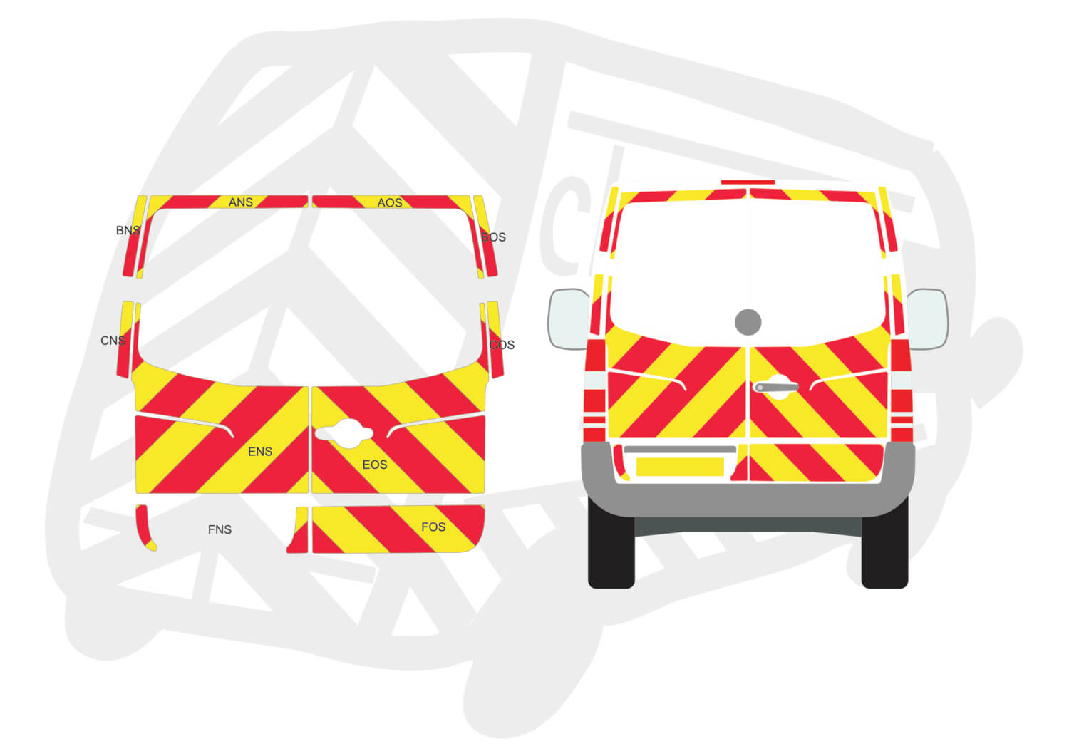 Mercedes Sprinter LR 06-17 Type B Chevron Kit - Chevronshop